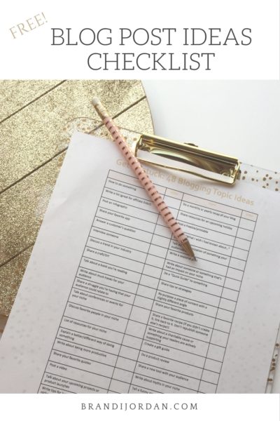 48 Blog Topic Ideas for Any Niche and Free Checklist